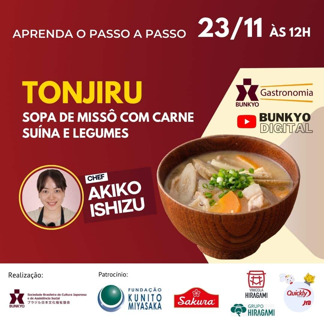 Culinária Japonesa: Tonjiru – misoshiru com carne e legumes – Bunkyo