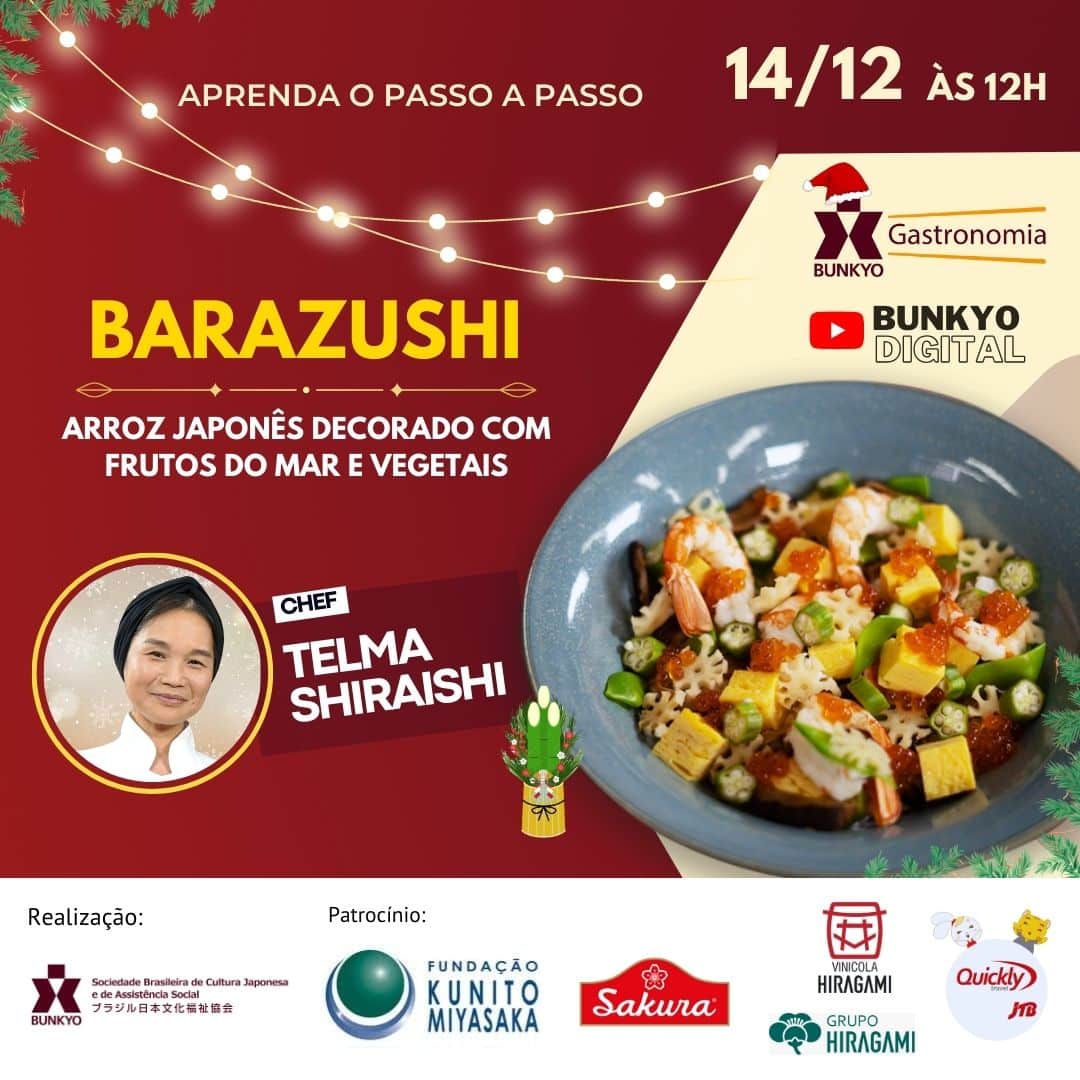 Aula de culinária online: Barazushi – com a chef do Aizomê Telma ...